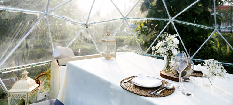 Romantic Private Dining in the Garden Dome - The Summerhouse