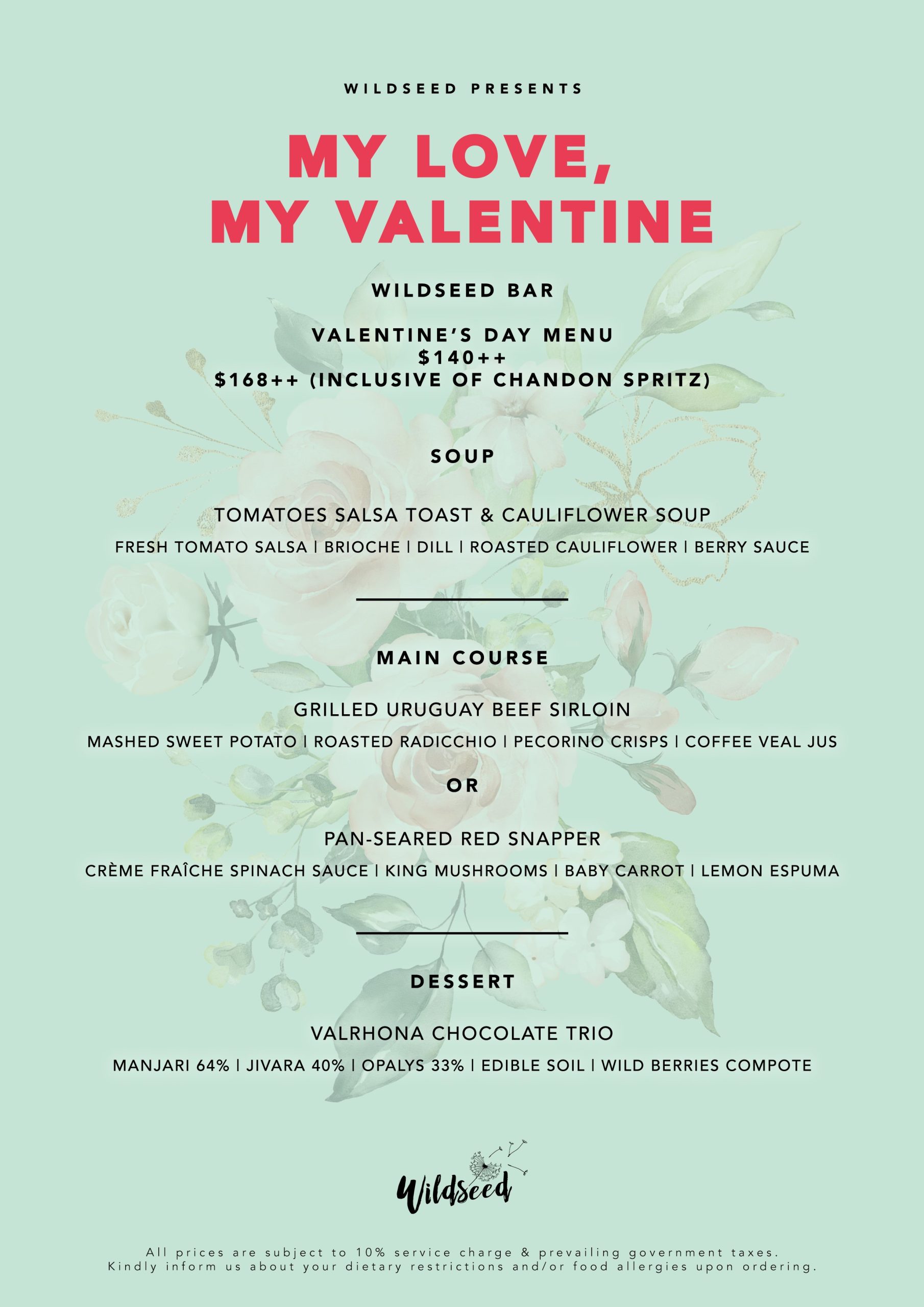 Wildseed Bar Menu - The Summerhouse